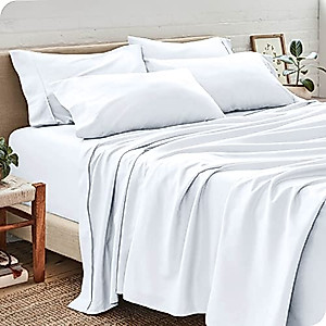 Twin XL Sheet Set - 4 Piece Set - Hotel Luxury Bed Sheets - Ultra Soft - Deep Pockets - Easy Fit - Cooling & Breathable Sheets - Wrinkle Resistant - Cozy - White - Twin Extra Long Sheets - 4 PC