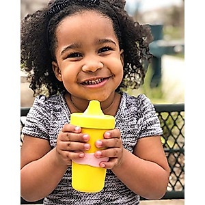 Re Play Made in the USA, Set of 6 No Spill Sippy Cups - Yellow, Kelly Green, Navy, Amethyst, Red, Orange (CrayonBox)