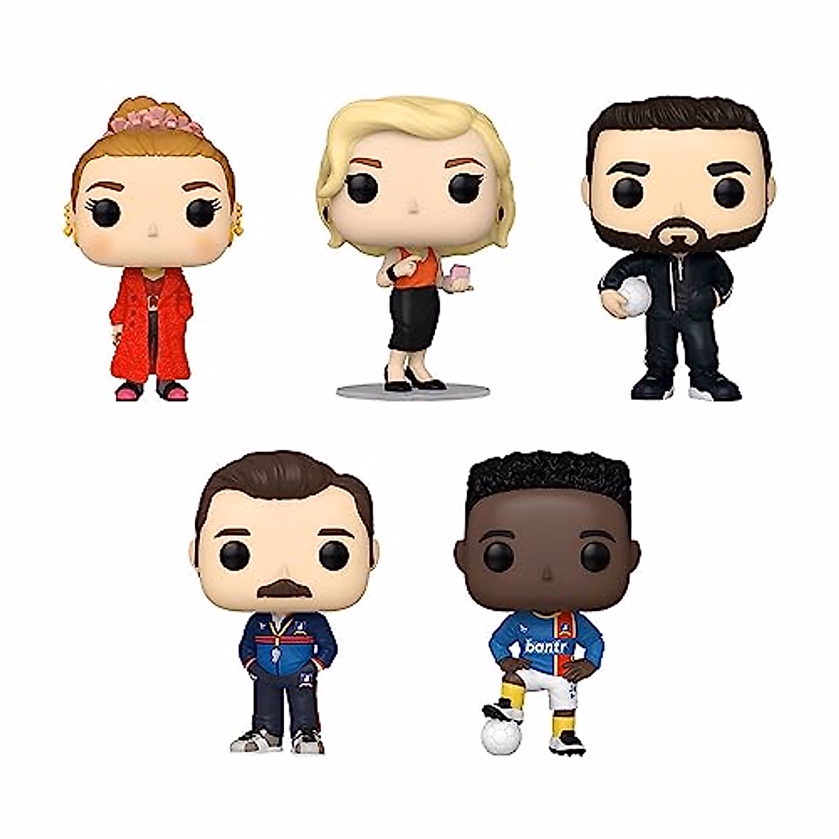 Funko Pop! Ted Lasso Set of 5 - Ted, Roy, Keeley, Sam Obisanya and Rebecca