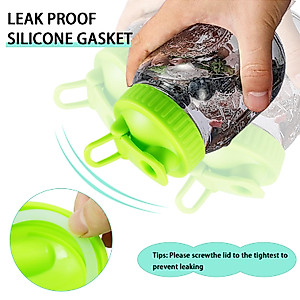 Mason Jar Lids, 6 Pcs Regular Mason Jar Pour Spout Lid, Mason Jar Lids for Ball or Kerr Jars, Reusable Canning Lids with Flip Top and Leak-Proof Seal (JAR NOT INCLUDED)