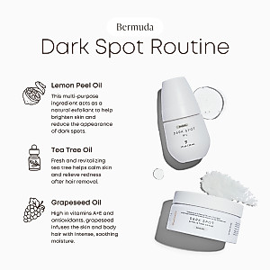 Bushbalm Dark Spots and Ingrown Hair 2 Step Routine - Rejuvenate and Nourish - Ingrown Hair Oil (30 ml) and Exfoliating Scrub (236 ml) - Bermuda