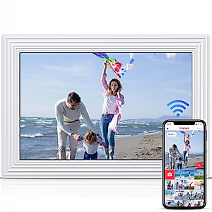 Frameo WiFi Digital Picture Frame, 10.1 Inch Smart Digital Photo Frame with 16GB Storage 1280x800 IPS HD Touch Screen, Auto-Rotate, Easy Setup to Share Photos or Videos Remotely via App from Anywhere