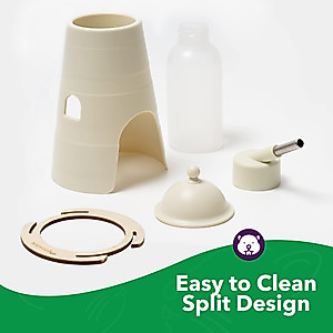 MEWOOFUN Hamster Water Bottle with Stand & Hideout Space for Dwarf Hamsters Gerbils Mice (150ml)