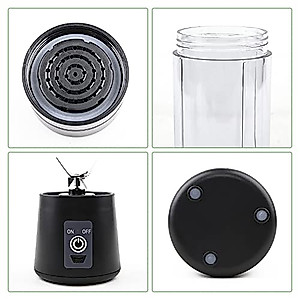 Portable Personal Mini Smoothie Blender: Single Small Size Fruit Juice Blender USB Rechargeable Shake Smoothies Mixer Battery Operated Individual Juicer Cup for Travel Camping Outdoor - Pink