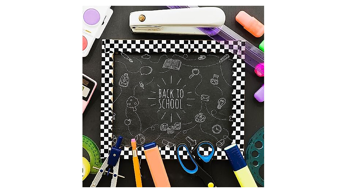 Checkerboard Bulletin Board Trim - Back to School Decor
