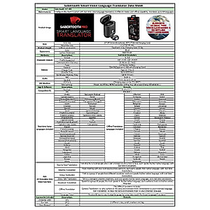 Sabertooth VLT450 Smart Voice Language Translator Single Ear Bud with Direct Talk Software to Complete Seamless Voice Language Translation, Translates up to 60 Languages, Compatible with IOS & Android