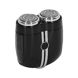 VINGVO Electric Mini Beard Shaver, Type C Charging Wet Dry Dual Use IPX7 Electric Beard Clipper for Travelling (Black)