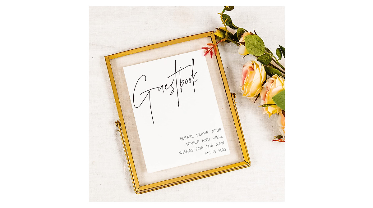 Gold Floating Picture Frames for Weddings & Events