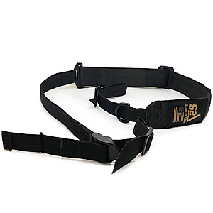 S2Delta - Padded 2 Point Black Rifle Sling, Fast Multi-Point Adjustment, Comfortable 2” Wide Padded Shoulder Strap for Carbines and Hunting (Black)