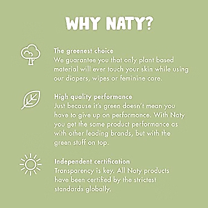 Eco by Naty Baby Diapers - Plant-Based Eco-Friendly Diapers, Great for Baby Sensitive Skin and Helps Prevent Leaking (Size 1, 100 Count)