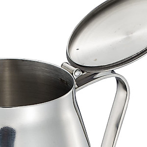 570ml Stainless Steel Espresso Jug with Cover, Milk Pichet, Teapot, Milk Frothers, Coffee Maker Carafes, Kettle for Milk Making, Espresso, Tea, Cappuccino and Coffee Latte (570)