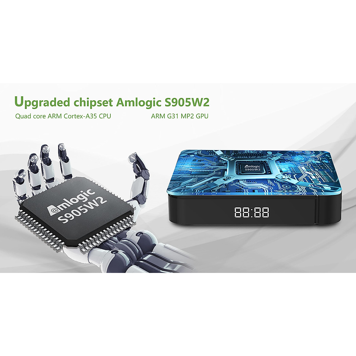 Android 11.0 TV Box,Tanix W2 Amlogic S905W2 Quad Core RAM 4GB ROM 32GB Dual WiFi 2.4G/5.8G BT4.2 4K 6K AV1 Home Smart Media Player Set top Box