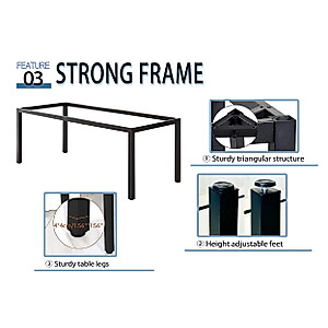 BEST BOARD Writing Computer Desk Modern Simple Study Desk Industrial Style Laptop Table for Home Office Brown Notebook Desk (24x63 Inches)