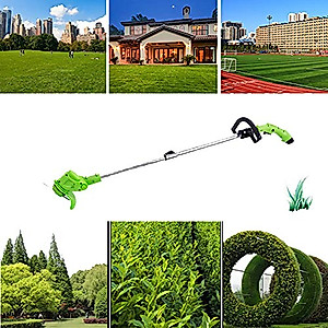 Cordless Grass Brush Cutter,String Trimmer,Weed Eater with 3 Kinds Blade Head Lightweight 12V,4.0ah Lithium Battery Powered and Charger,Cutting Diameter 15cm