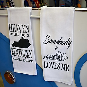 Somebody in Kentucky Loves Me Tea Towel