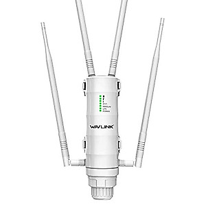 WAVLINK AC1200 High Power Outdoor Weatherproof WiFi Range Extender, Long Range Wireless AP/Router/Repeater/WISP Mode with POE Powered, Point to Point WiFi Bridge, 4x7dBi Omni Directional Antennas