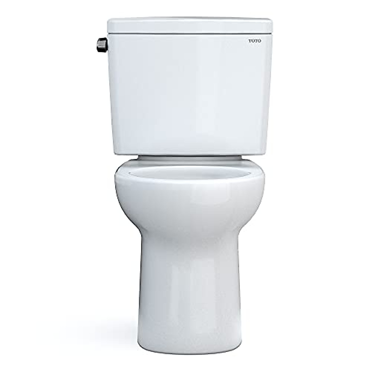 TOTO Drake Two-Piece Round 1.6 GPF Universal Height TORNADO FLUSH Toilet with CEFIONTECT, Cotton White - CST775CSFG#01