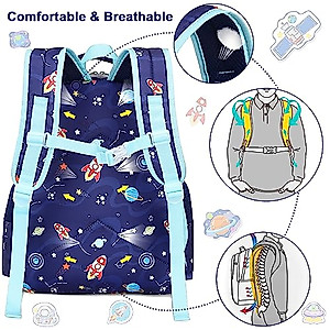 CAMTOP Preschool Backpack for Kids Boys Girls Toddler Backpack Kindergarten School Bookbags (Age 3-8,Rocket Planet)