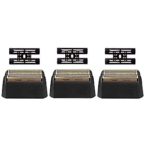 Professional 5 Star Series Finale Shaver Replacement Foil and Cutter Bar Assembly Compatible with wahl Foil Heads 7031-100/7043-100,Fit for #8061 8164 shaver (black 3 pack)