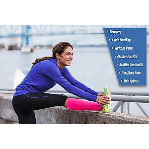 OrthoSleeve Compression Socks 20-30mmHg with Plantar Fasciitis Support - Large - White