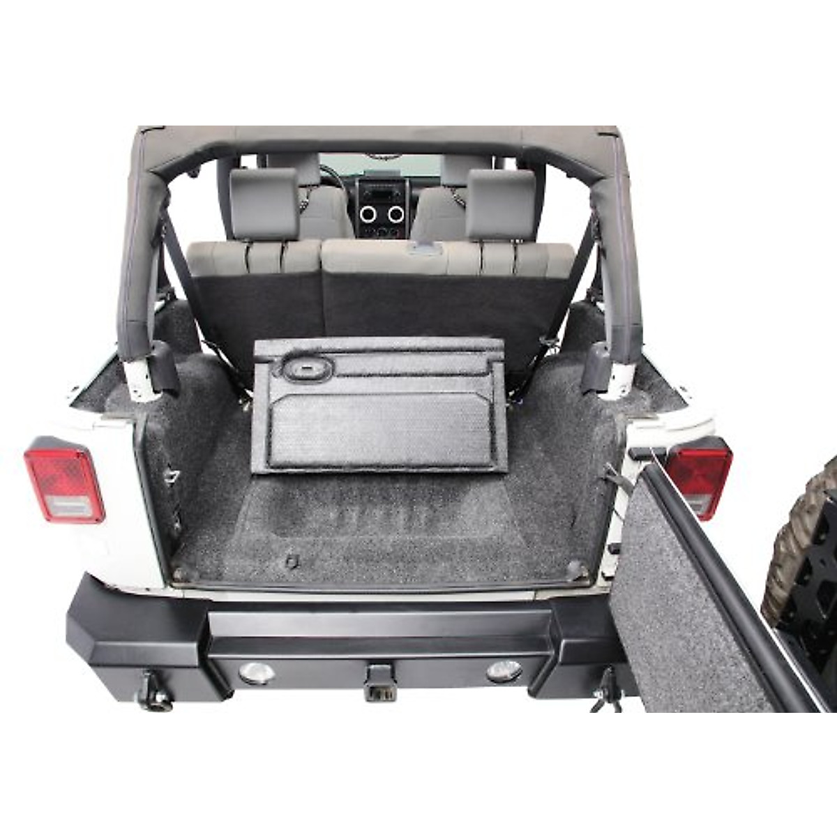 Bedrug - Jeep Cargo Kit | 2007 - 2010 Jeep Wrangler JK 2 Door, Cargo Liner w/ Tailgate & Tub Liner | Grey - 5 pc. | BRJK07R2