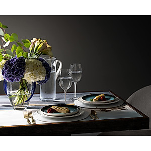 Barski Goblet - Red Wine Glass - Crystal Glass - Water Glass - White Stem - Stemmed Glasses - Set of 6 Goblets - 18 oz Made in Europe