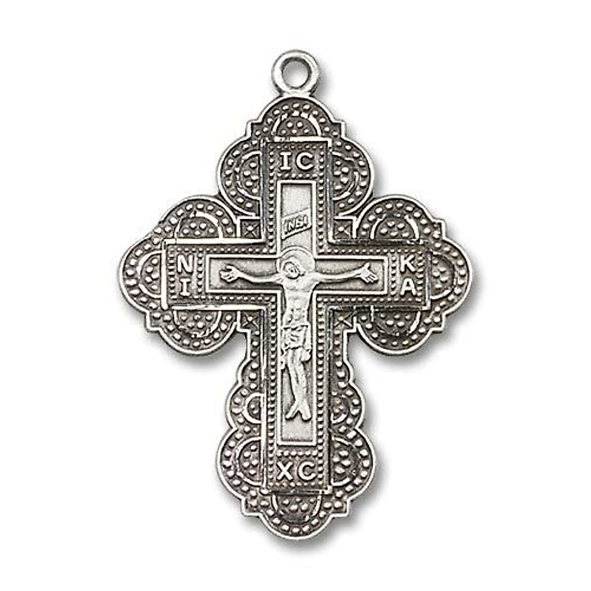 EXTEL Large Sterling Silver Irene Cross Medal, Made in USA B-0266SS