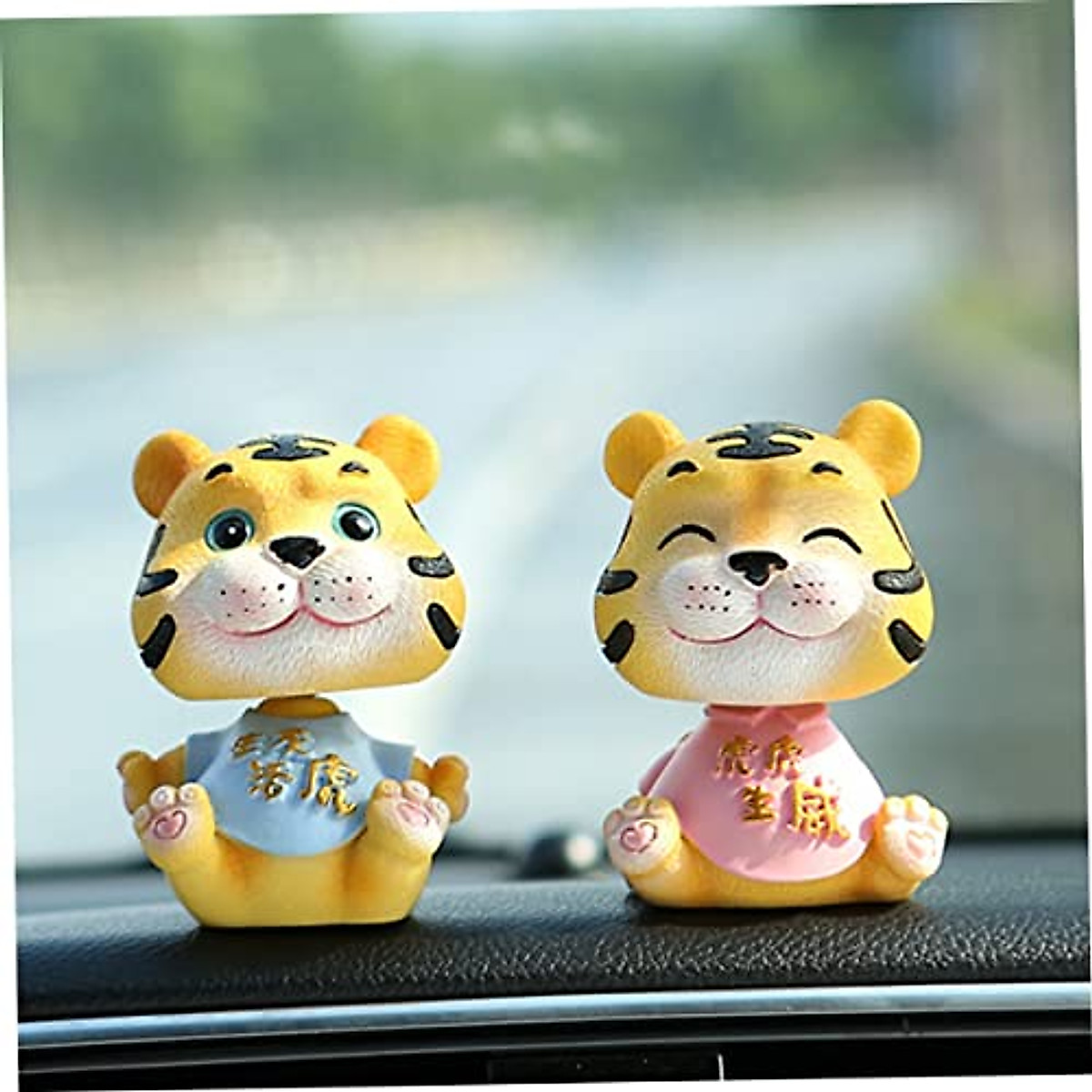 Abaodam 1pc Tiger Bobble Head Doll Chinese Gifts Bobbleheads Office Desk Decorations Bobblehead Animal Ornament Mascot Animal Figurine Cute Figure Model Souvenir Gift Tiger Car Ornaments