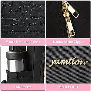 YAMTION Laptop Backpack Women,School Backpack for Women USB Bookbag for Business Work Office College Students Teacher,Black 15.6 inch