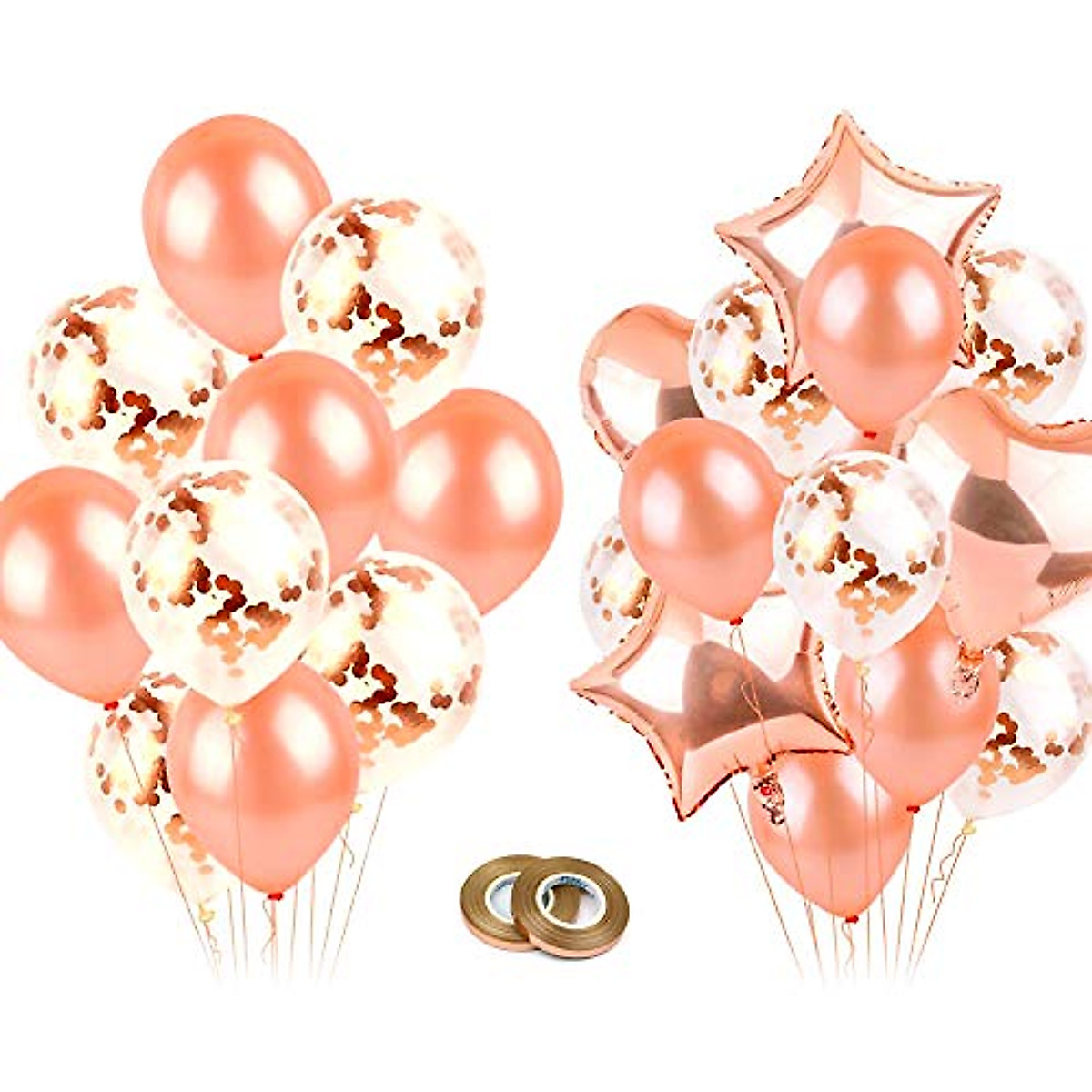 21st Birthday Decorations Party Supplies Kit for Her Include Finally 21st Birthday Sash, Birthday Banner, Number 21 Birthday Balloons, Rose Gold Curtain, Heart & Star Foil Balloon, Latex Balloons