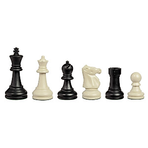 Bobby Fischer Ultimate Chess Pieces Set, Staunton Plastic Tournament Chess Set -Extra Queens, Triple Weighted