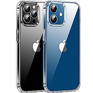 CASEKOO Crystal Clear for iPhone 12/12 Pro Case Not Yellowing Shockproof Protective Case Slim Thin Cover 6.1 inch Clear