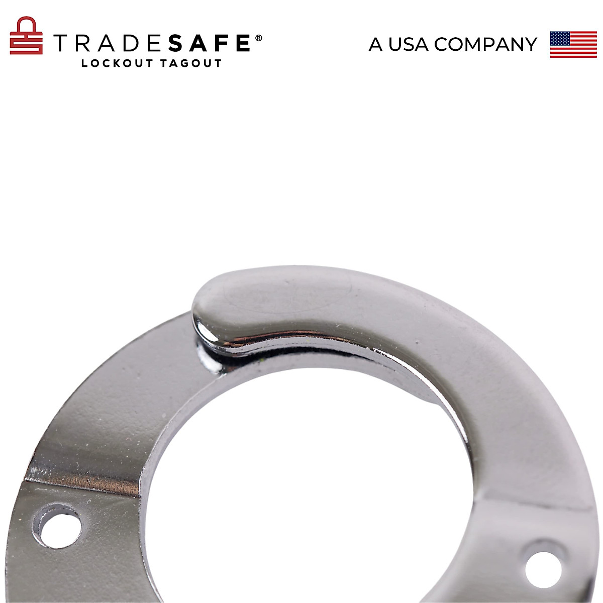 TRADESAFE Lock Out Tag Out Hasp - 1 inch Jaw Diameter Stainless Steel Lockout Hasp, Nylon Handle, Tamper-Proof and Impact-Resistant Loto Hasp, 6 Pack