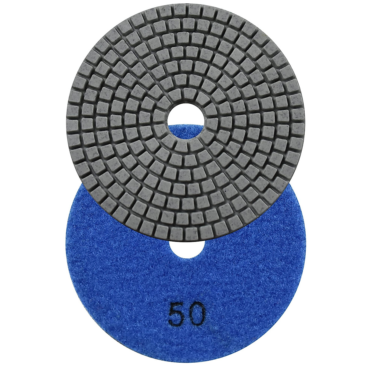 Konfor Diamond Polishing Pads Wet Buff 4 Inch 7-Step Hook And Loop for Sanding Stone Marble Granite