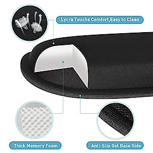 Keyboard Wrist Rest + Mouse Pad + Mouse Wrist Rest Support Set, Memory Foam, Easy Typing Pain Relief, 3Pcs Keyboard Mouse Pad Set for Computer, Laptop, Home & Office (SKK-330)