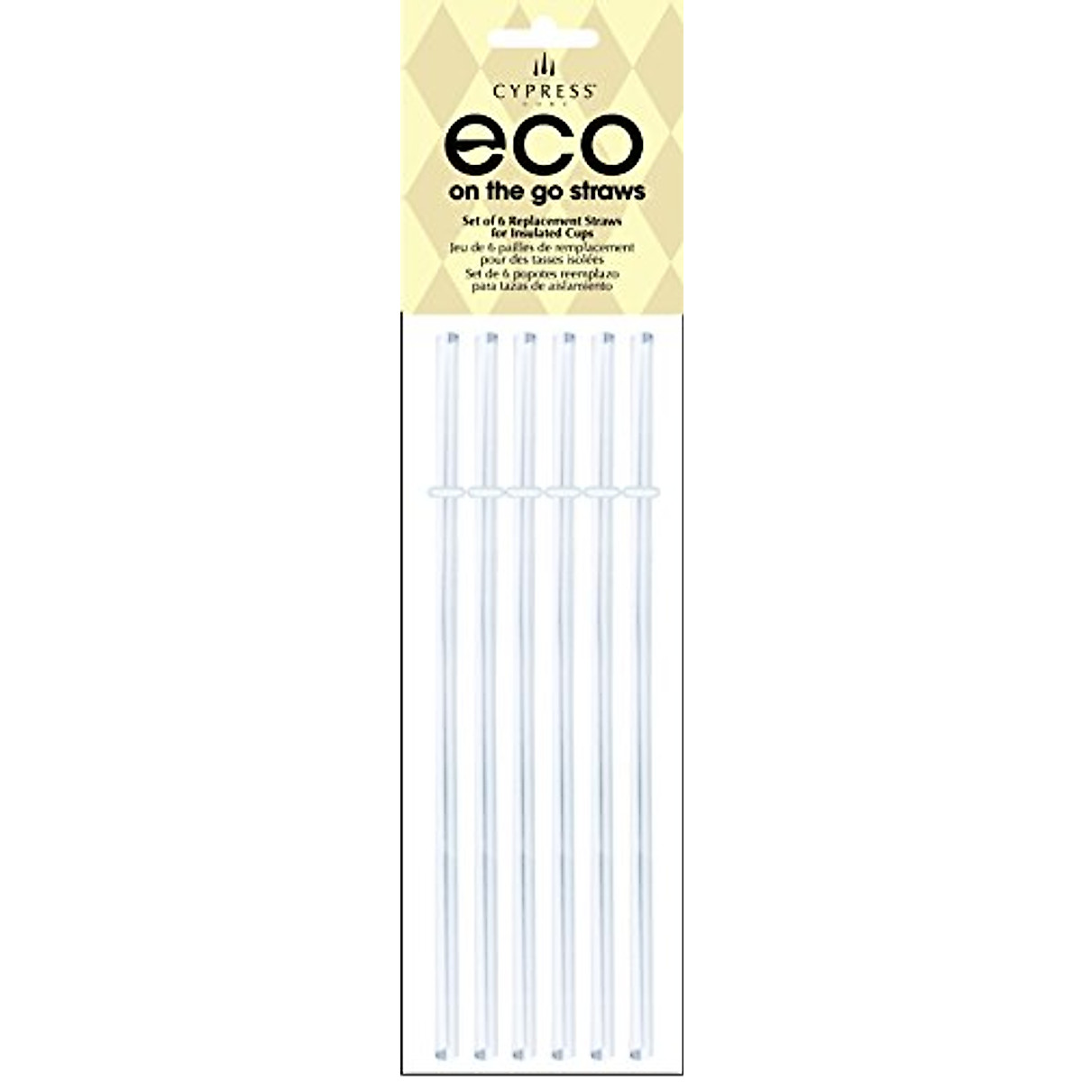 Peachy Kitchen Acrylic Straws, Set of 6