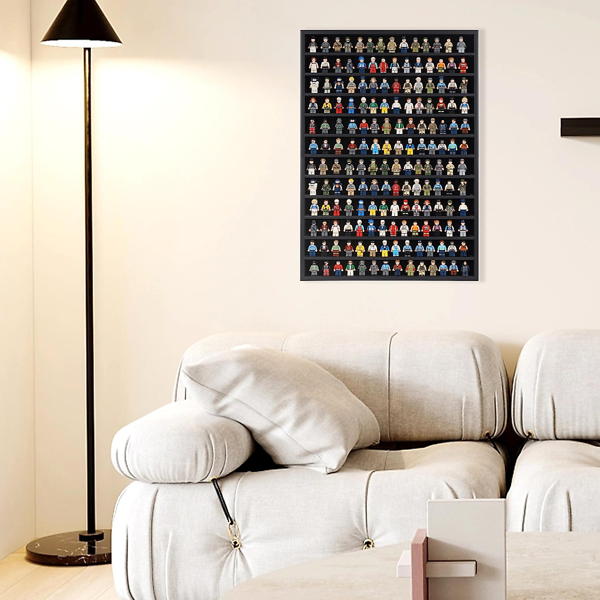 DisplayGifts Open Front Hot 1:64 Scale Toy Cars Wheels Matchbox Display Case Die-cast Model Cars Storage Cabinet - NO Door Cover in The Front (Black) - 26.5 X 18.75 X 3 Inches