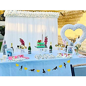 KAPOKKU Handmade Glitter Funny Banner Female Dancers Strippers Banner for The Bachelor Bachelorette Party Naughty Dirty Hen Party Engagement Bridal Shower Valentines Day Wle Dancers Strippers Banner