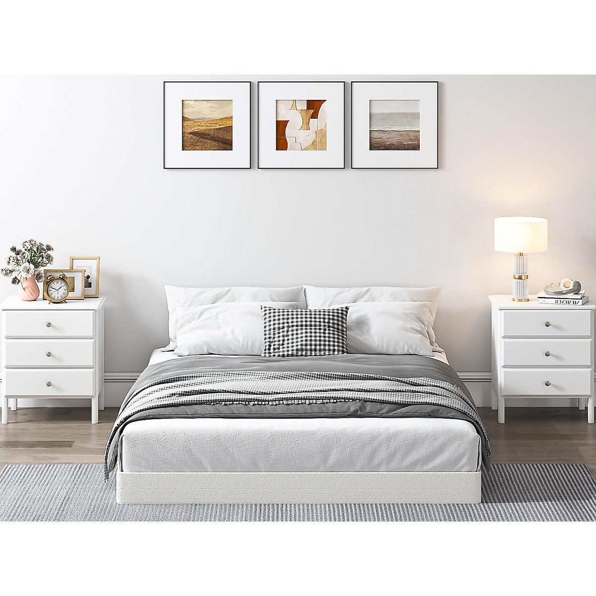 QEROMY Queen Box Spring - 5 Inch Low Profile Box Spring for Queen Bed, Sturdy Metal Frame Mattress Foundation, Easy Assembly, Quiet & Noise-Free