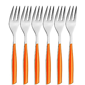 BUGATTI - Flatware set 6 pcs. Dessert fork"Glamour" ORANGE
