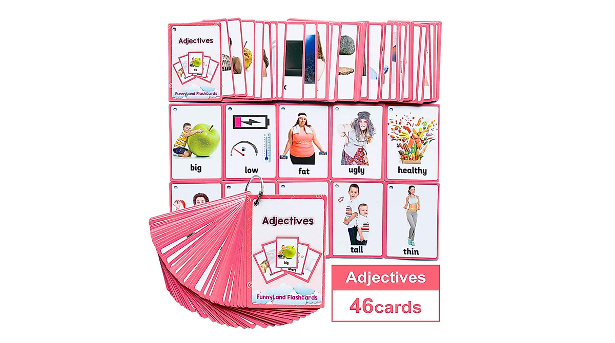 English Flash Cards for Kids | Verbs & Adjectives Learning Toys