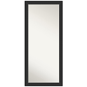 Amanti Art Black Full Length Mirror, 65x29 Corvino Black Tall Free Standing Body Wall Mirror Full Length for Dressing, Modern Contemporary Wood Frame, Lean on Floor or Hang, Wall Decor from WI, USA