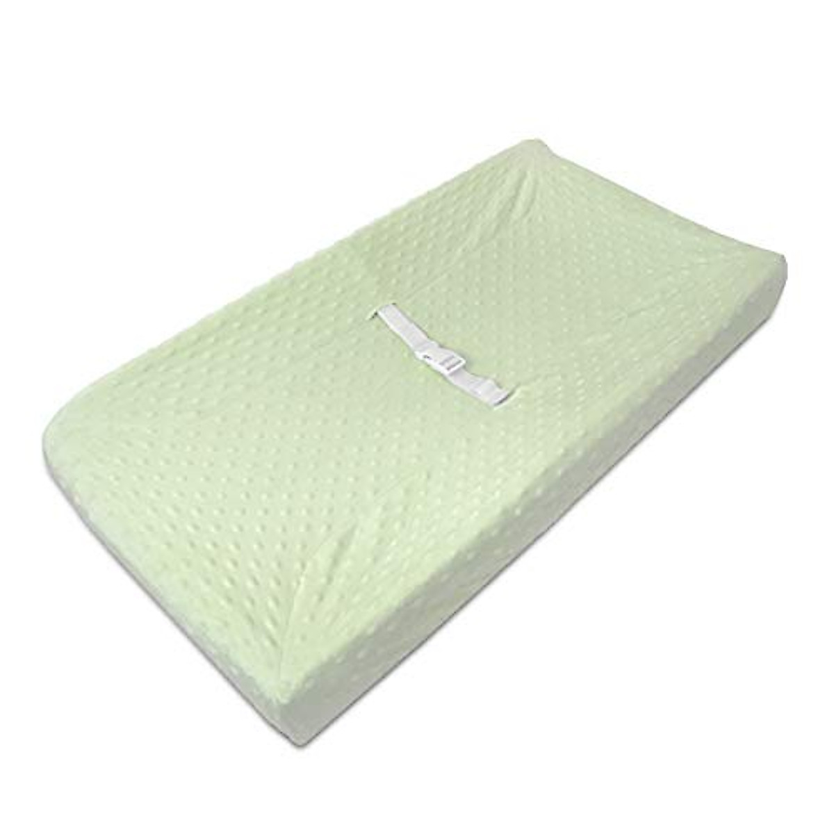 American Baby Company Heavenly Soft Minky Dot Fitted Contoured Changing Pad Cover, Celery Puff, for Boys and Girls