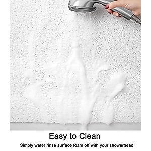 Leotruny PVC Non Slip Square Shower Mat 21 x 21 Inches Shower Floor Mat for Bathroom Textured Surface (C03-White, 21''X21'')