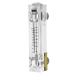Respicefinem LZM-25 Panel Mount Meter 1-10GPM Accurate Liquid Measurement Acrylic Body Stainless Steel Float ZG1 Thread