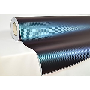 VViViD® XPO Purple to Blue Chameleon Carbon Fiber Vinyl Wrap Roll w/Air-Release Technology (1/2ft x 5ft)