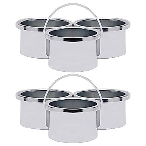 Okuna Outpost 6 Pack Replacement Metal Inner Wax Melting Pot for Hair Removal, Candle Making (14.1 oz)