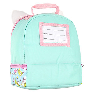 Bananya Lunch Tote 3D Character Dual Compartment Insulated Lunch Box