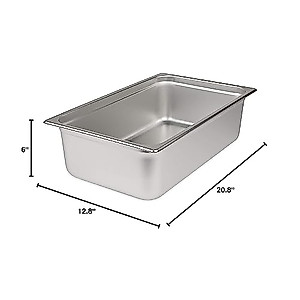Update International NJP-1006 Steam Table Pan, 6", Stainless Steel