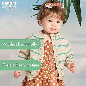 Bernat Softee Baby Cotton Feather Gray Yarn - 3 Pack of 120g/4.25oz - Blend - 3 DK (Light) - 254 Yards - Knitting/Crochet